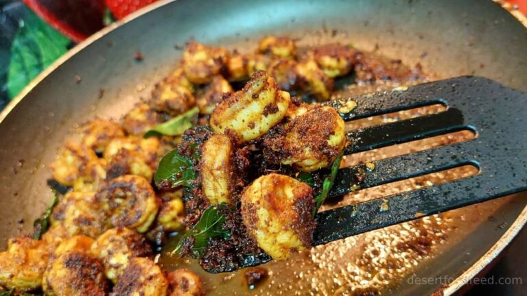 Spicy Prawns Tawa Masala - Desert Food Feed(also in Tamil)